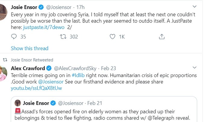 Telegraph Reporter Ensor Pimps Last Propaganda Post against Syria