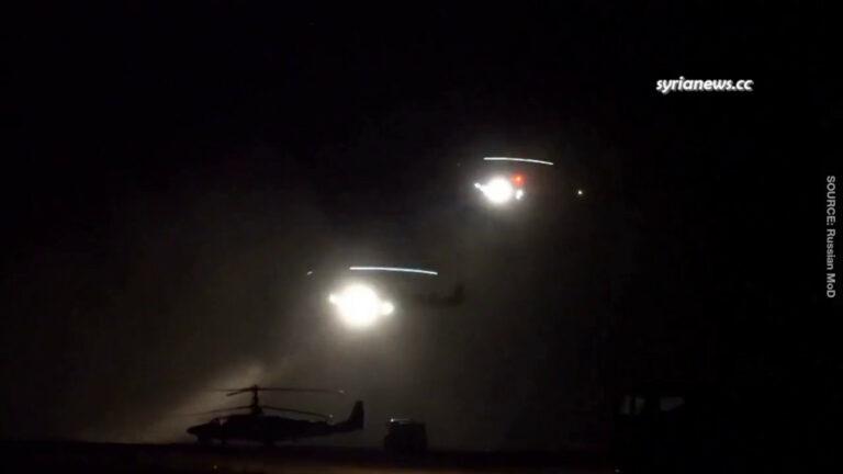 Russian Helicopters Night Raid against Ukrainian Military Stronghold
