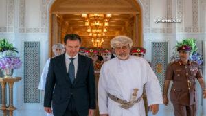 President Assad Holds a Summit with Sultan of Oman Bin Tariq