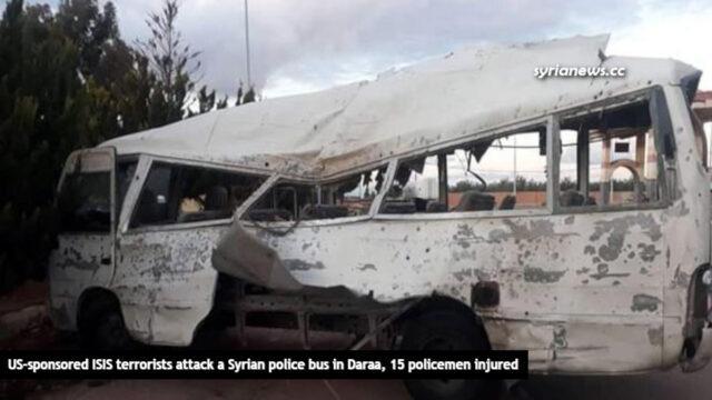 US-sponsored ISIS Attack Syrian Police Bus, 15 Policemen Injured