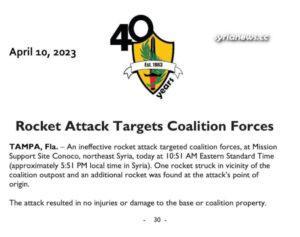 Syrian Resistance Bomb Illegal US Army Base in Conoco Gas Field