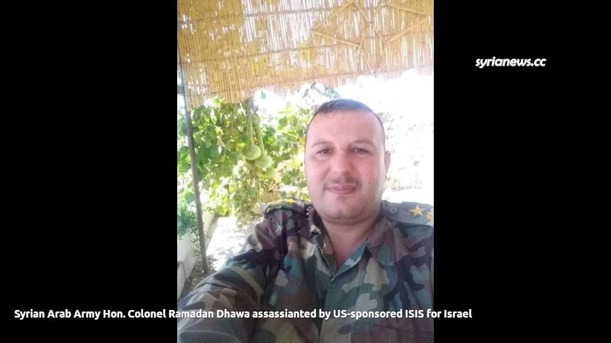 ISIS Remnants Assassinate Syrian Army Officer on Israel's Orders